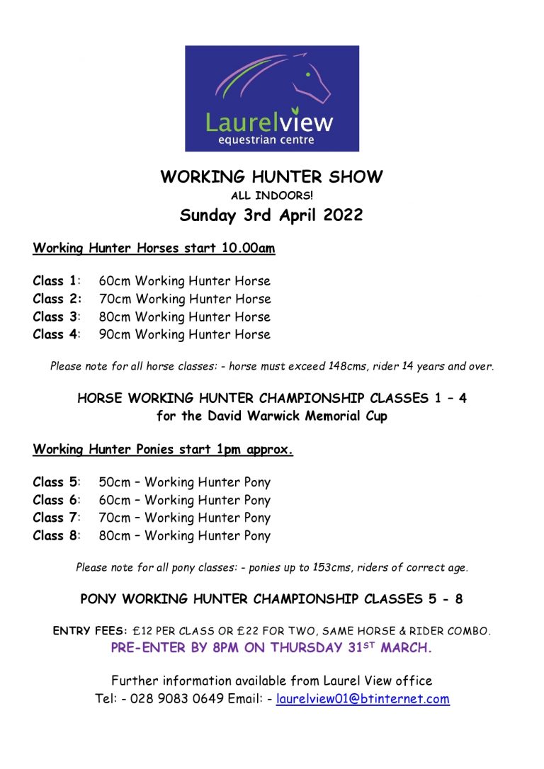 WORKING HUNTER SHOW 2022 | Laurelview